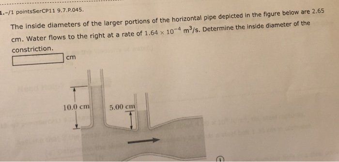 Solved 1.-/1 pointsSerCP11 9.7.P.045 The inside diameters of | Chegg.com