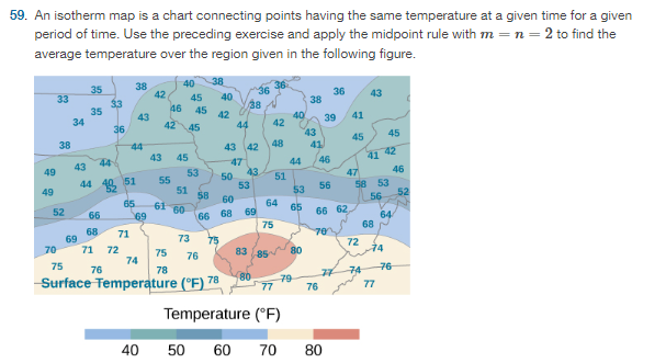 Solved An ﻿isotherm map is ﻿a chart connecting points having | Chegg.com