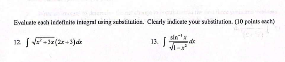 Solved Evaluate each indefinite integral using substitution. | Chegg.com