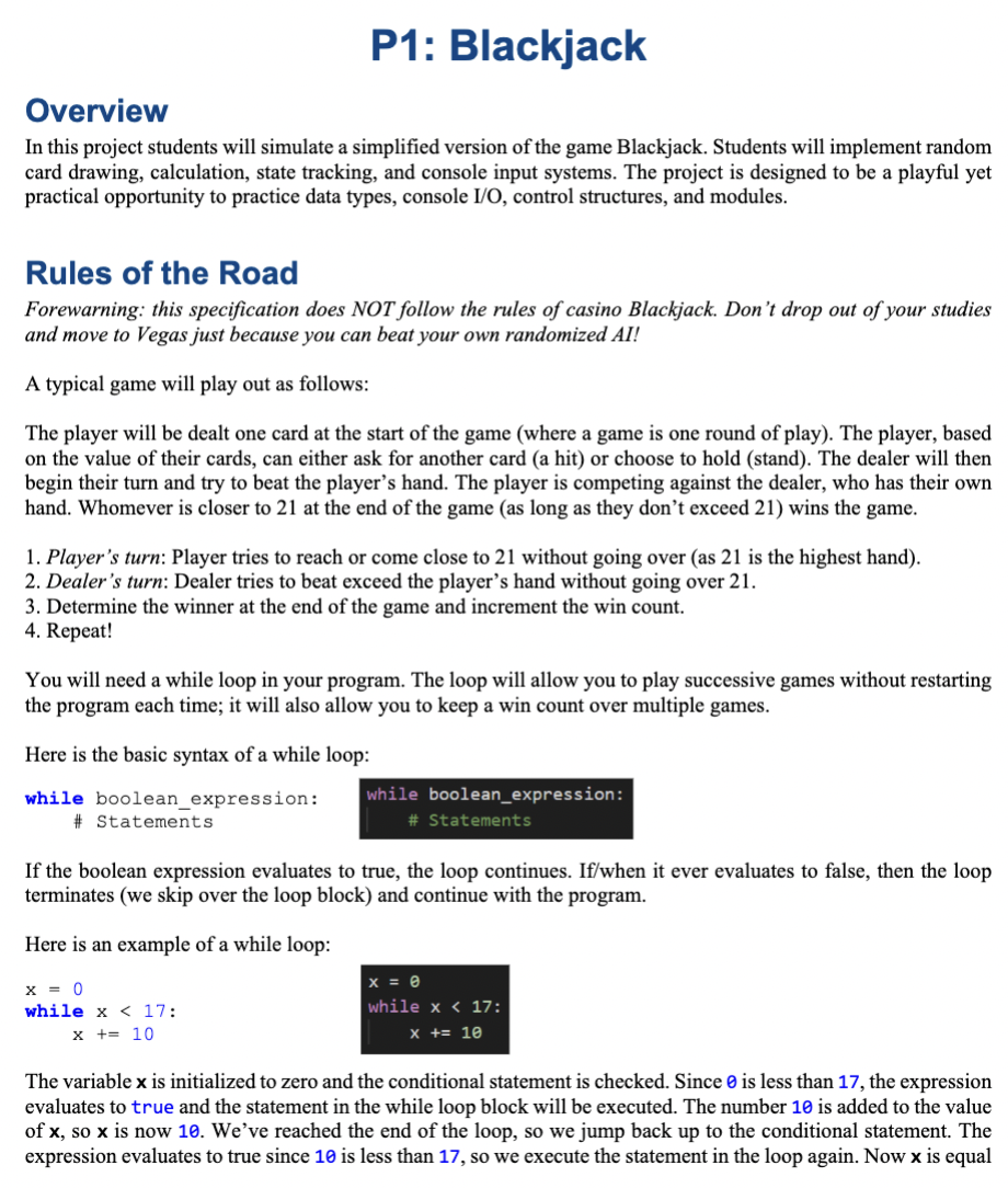 Overview In this project students will simulate a | Chegg.com