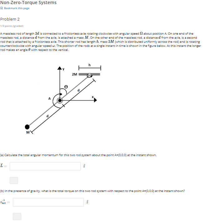 Solved Non-Zero-Torque Systems Bookmark this page Problem 2 | Chegg.com