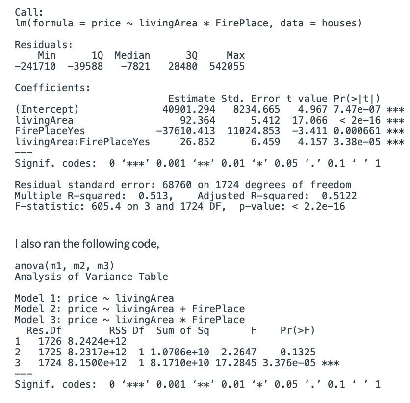 Solved Write out the two regression equations, one for | Chegg.com