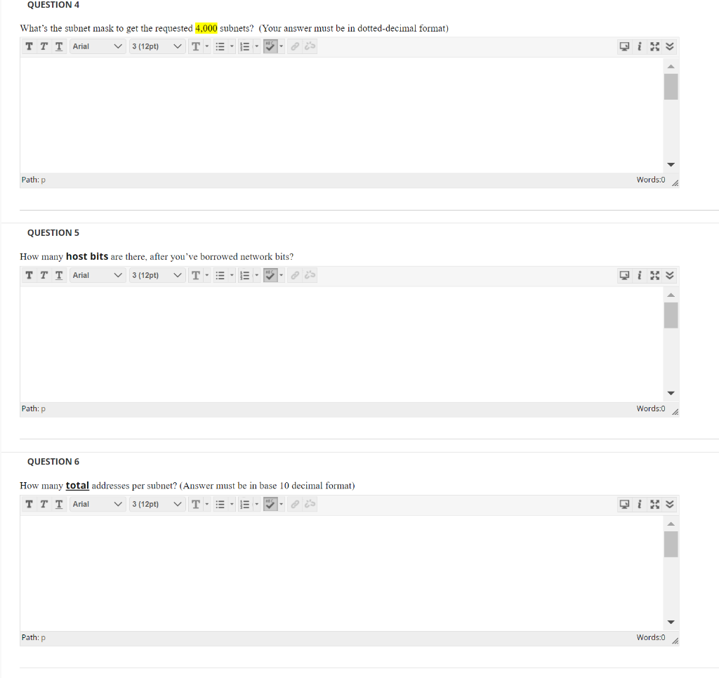 Solved Using the classless IP address, 92.122.88.12 /10, | Chegg.com