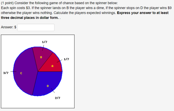 Solved Consider the following game of chance based on the | Chegg.com