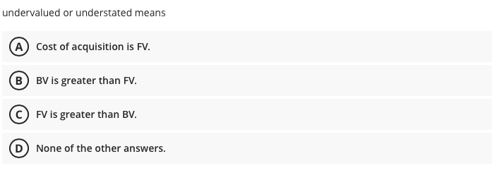 Solved Overvalued or overstated means A None of the other | Chegg.com