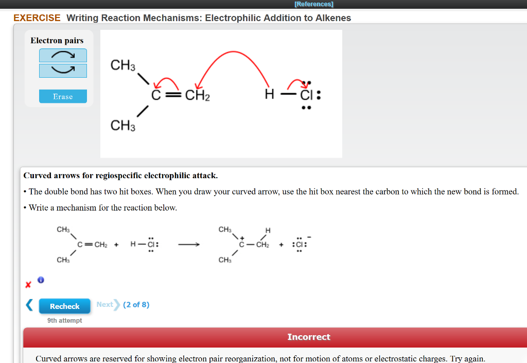 Solved [References] EXERCISE Writing Reaction Mechanisms: | Chegg.com