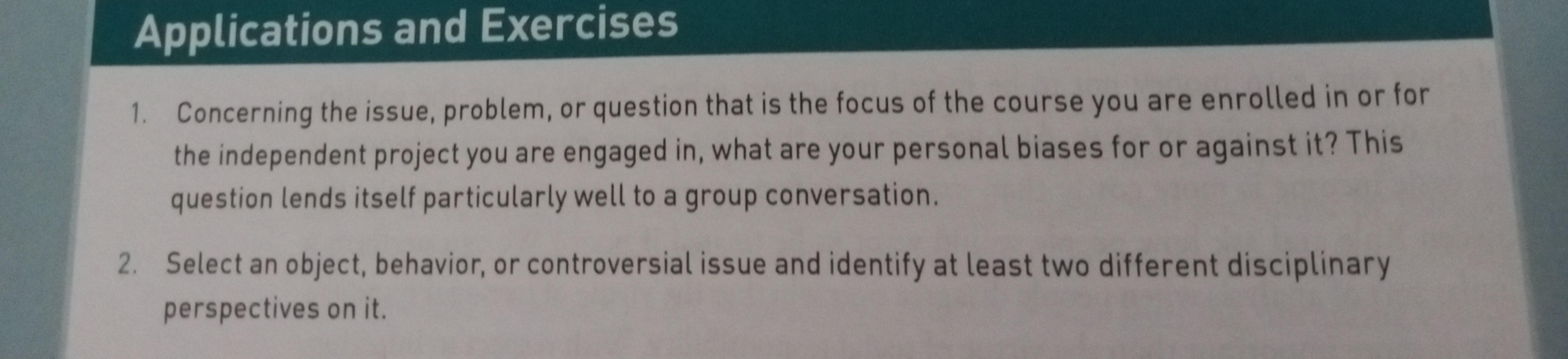 Solved intro to interdisciplinary studies chapter 4 q1,2,3 = | Chegg.com