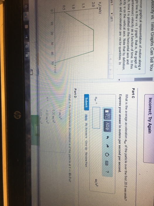 Solved What is the average acceleration a_av of the | Chegg.com
