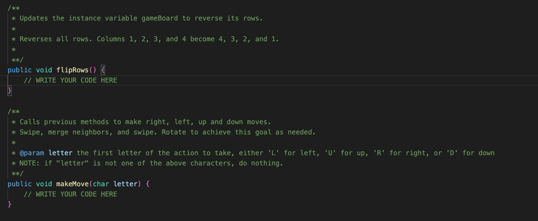 Solved I'm trying to code the game 2048 using 2D-arrays and | Chegg.com