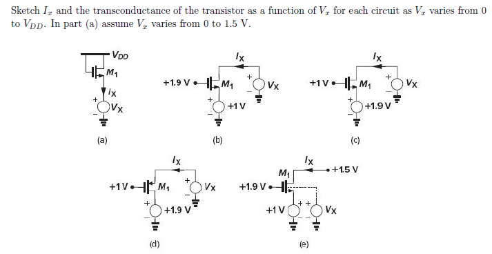 Solved Sketch I, and the transconductance of the transistor | Chegg.com