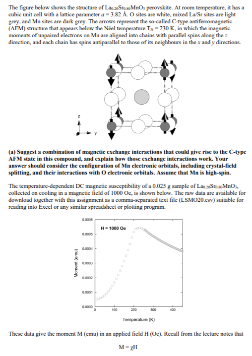 The figure below shows the structure of Lae2SresMnOs | Chegg.com