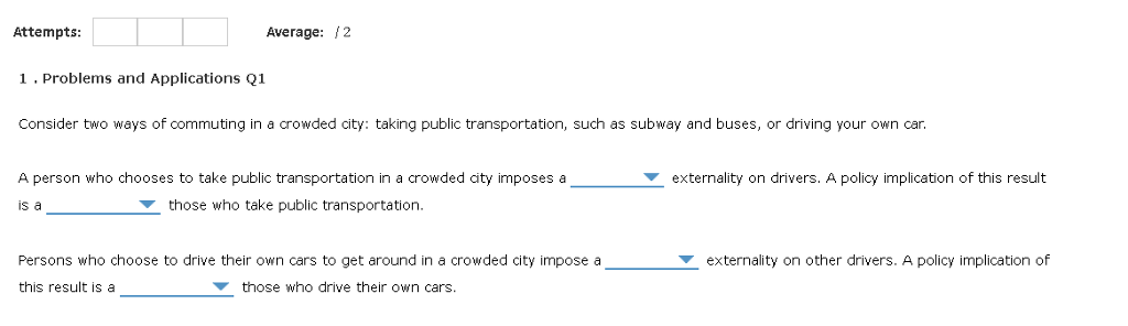 Solved Attempts Average: 12 1. Problems and Applications Q1 | Chegg.com