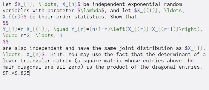 Solved Let $x_{1}, \ldots, X_{n}$ be independent exponential | Chegg.com