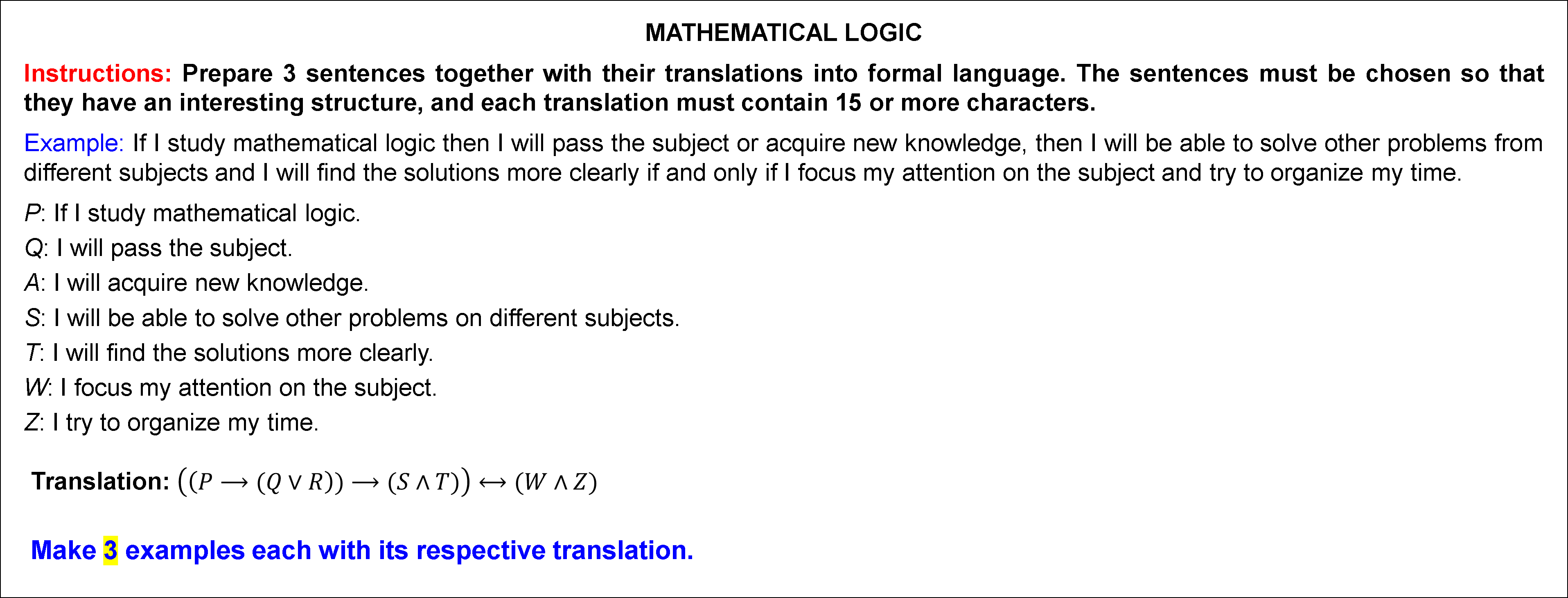Solved Instructions: Example: Make 3 | Chegg.com