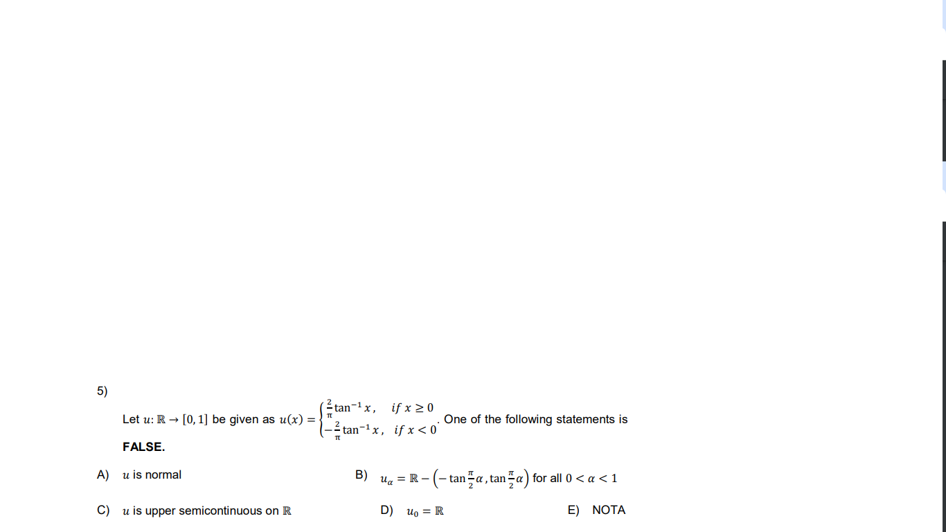 Solved Let u:R→[0,1] ﻿be given as | Chegg.com