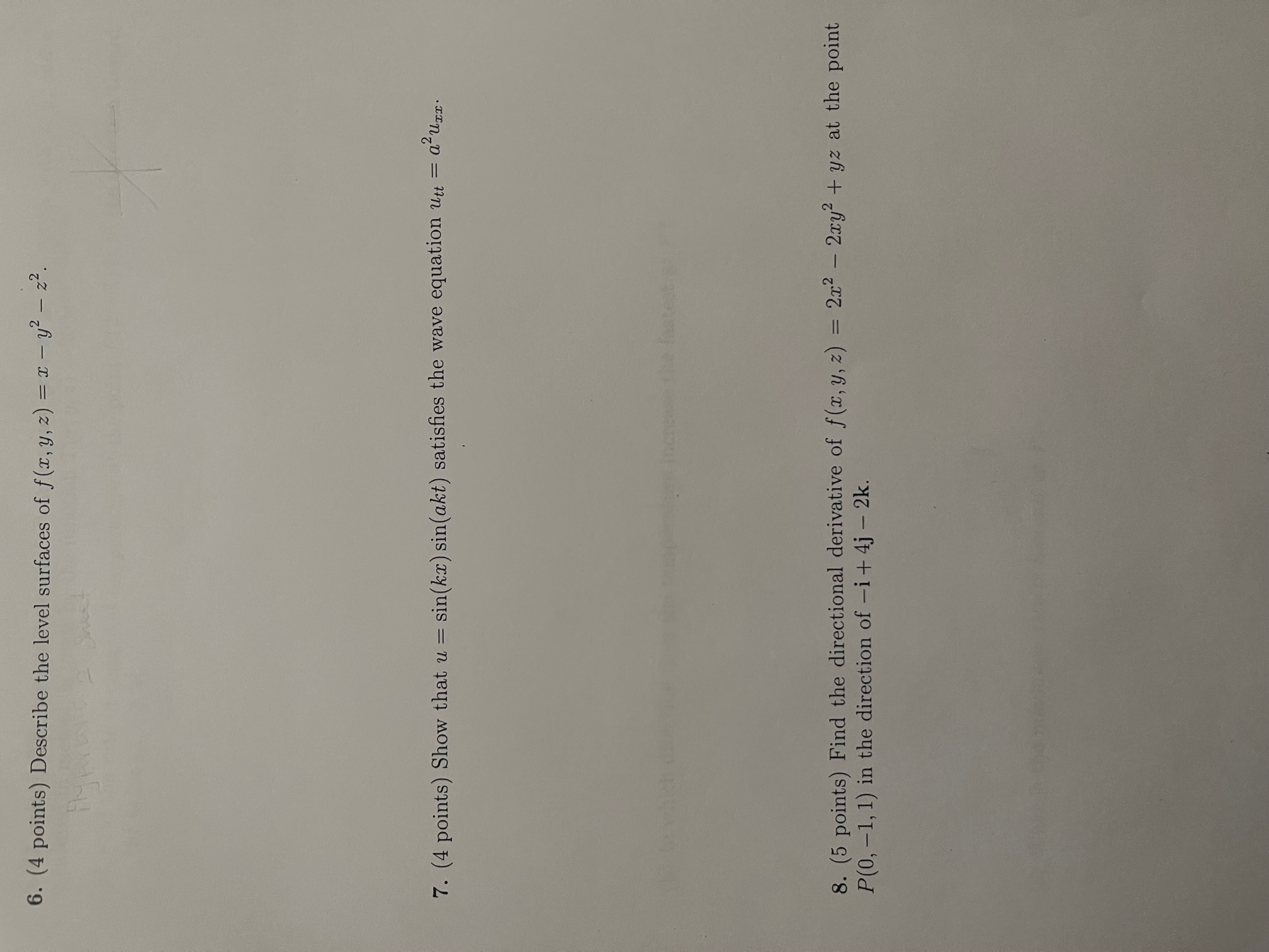 Solved 6. (4 points) Describe the level surfaces of | Chegg.com