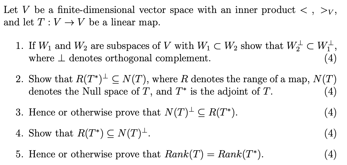 Solved Let V be a finite-dimensional vector space with an | Chegg.com