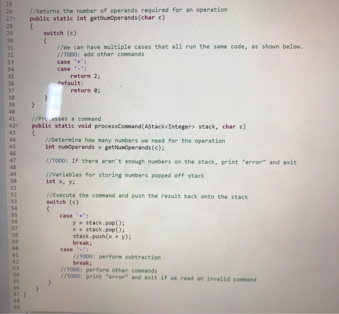 Solved Background Postfix is a notation for writing | Chegg.com