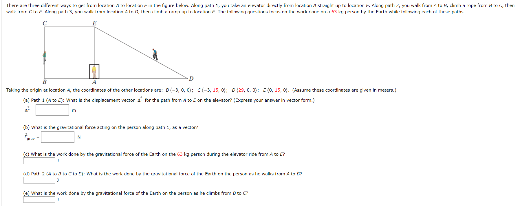 Solved There are three different ways to get from location A | Chegg.com