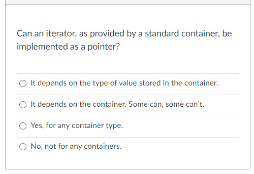 Which operation might cause iterator invalidation? | Chegg.com
