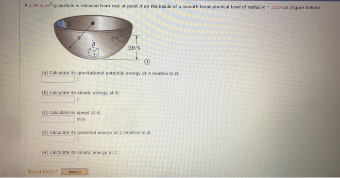 Solved A 2.40 × 102-g particle is released from rest at | Chegg.com