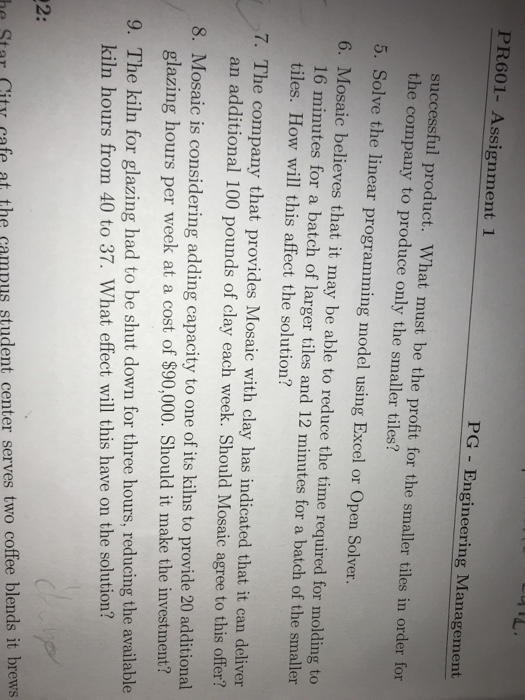 Solved Linear Programming & Mixed Integer Programming Q1: | Chegg.com