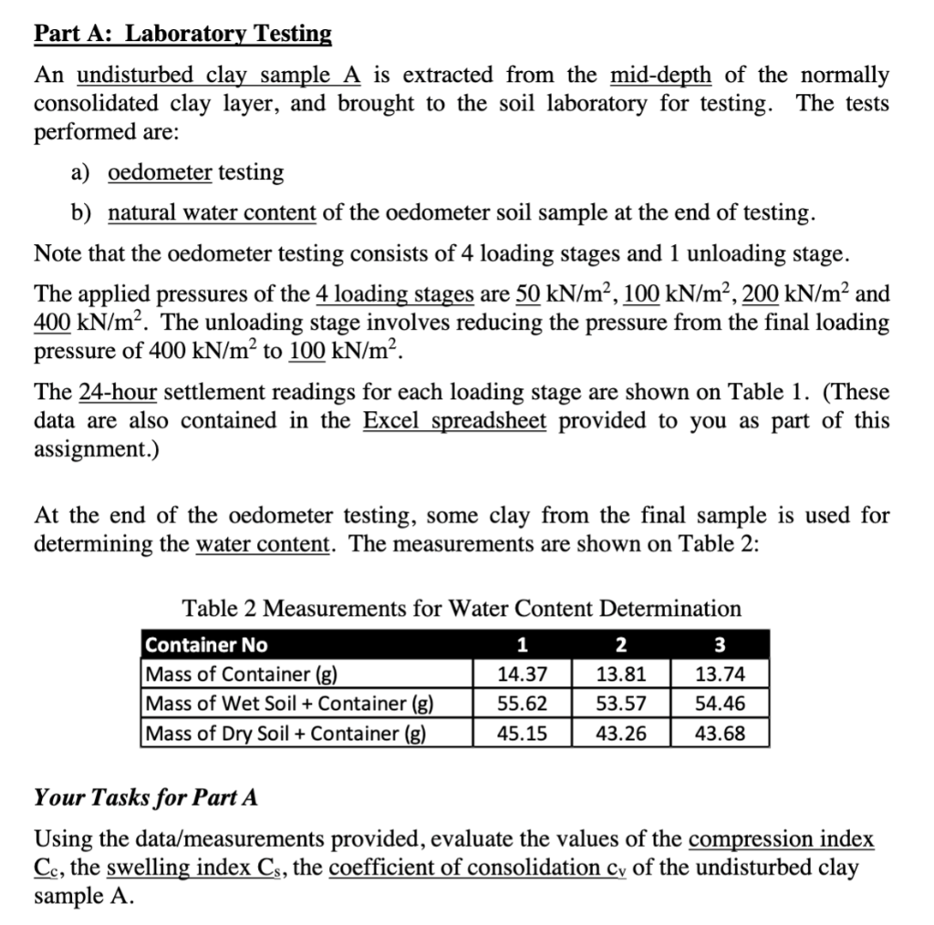 Solved Background Information You are a geotechnical | Chegg.com