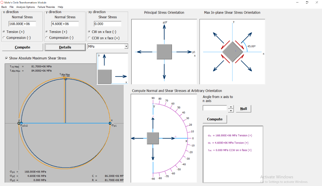 Solved Find : Maximum normal stress acting upon tension | Chegg.com