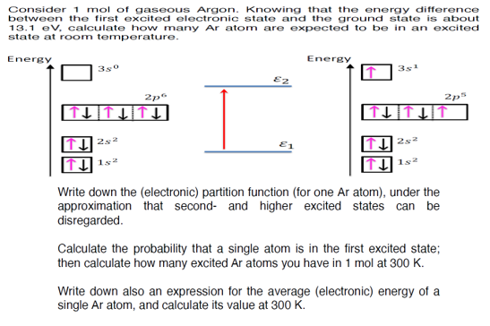 Solved Consider 1 mol of gaseous Argon. Knowing that the | Chegg.com