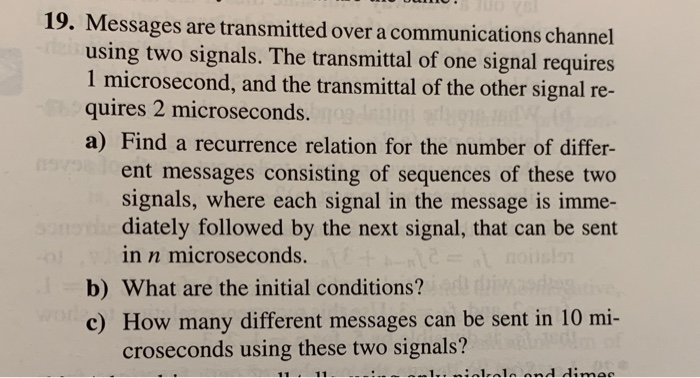 Solved 19. Messages are transmitted over a communications | Chegg.com