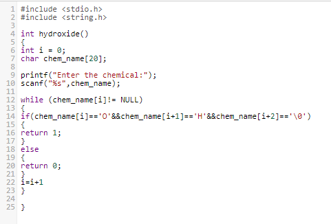 Solved 8.04) Write a program with a function hydroxide that | Chegg.com