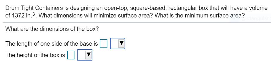 Solved Drum Tight Containers is designing an open-top, | Chegg.com