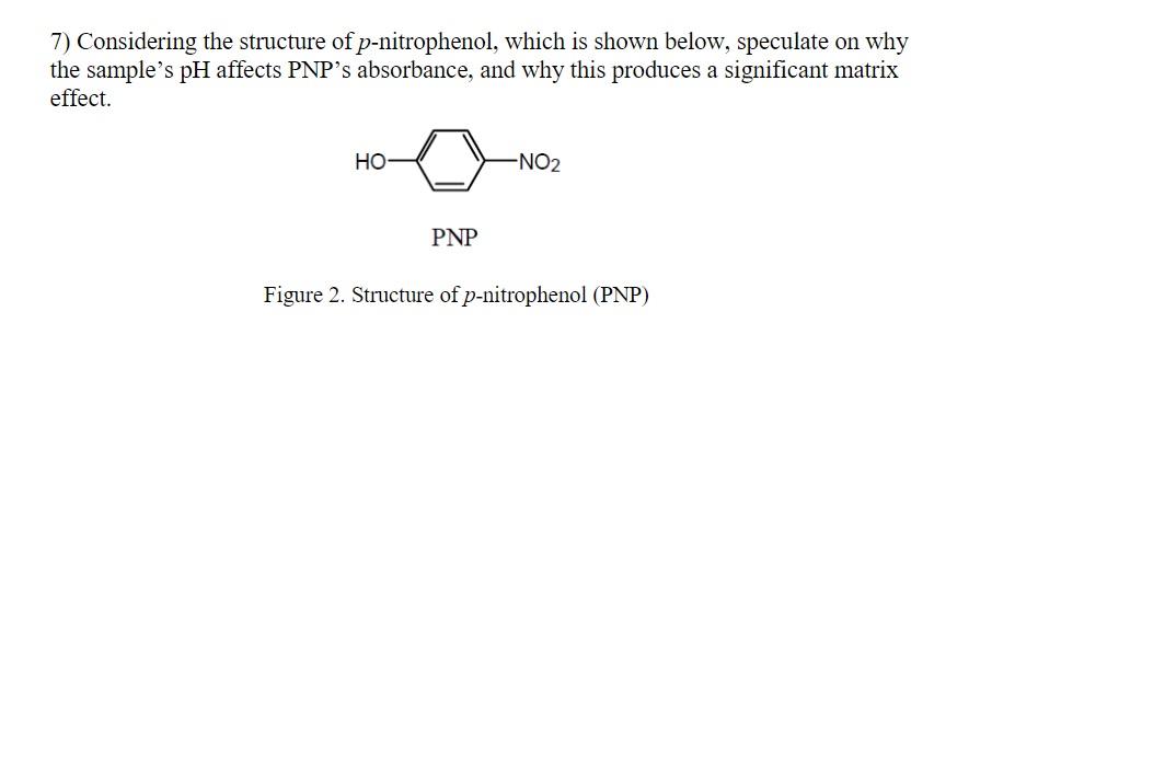 Solved 7) Considering the structure of p-nitrophenol, which | Chegg.com