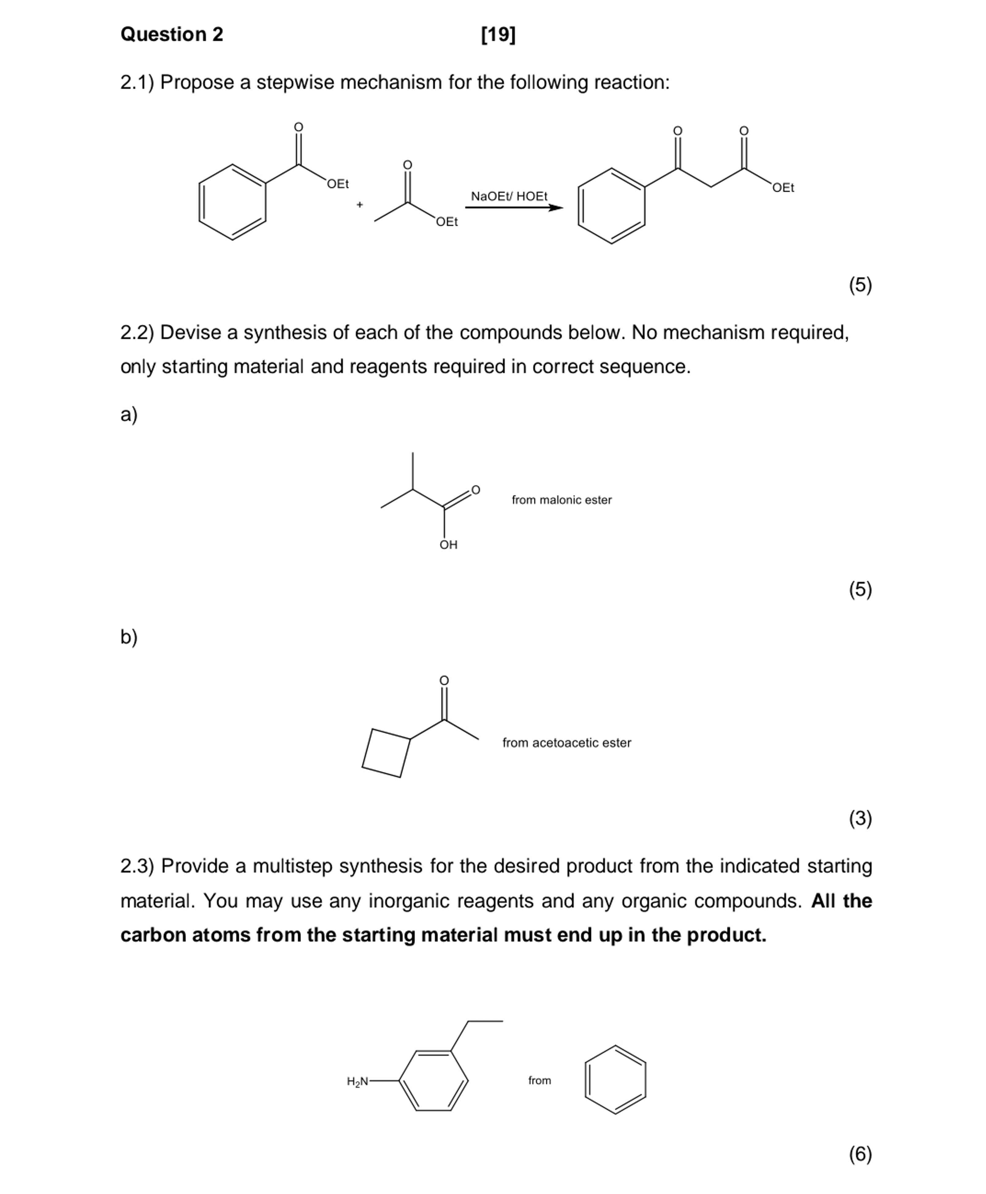 Solved Question 22.1) ﻿Propose a stepwise mechanism for the | Chegg.com
