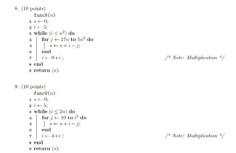 Solved Give the asymptotic running time of each the | Chegg.com