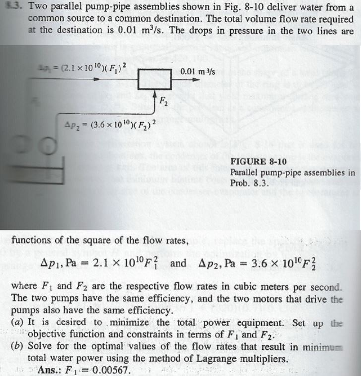 Solved 33. Two parallel pump-pipe assemblies shown in Fig. | Chegg.com