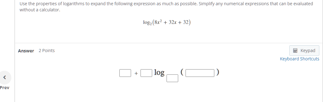 Solved Use the properties of logarithms to expand the | Chegg.com