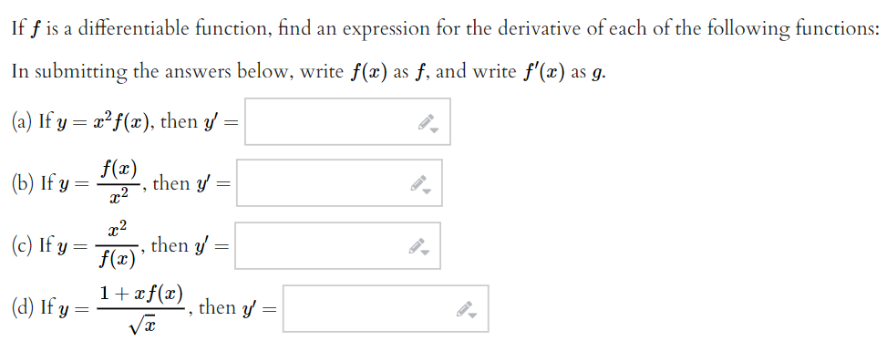Solved If f is a differentiable function, find an expression | Chegg.com