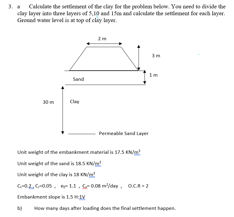 Solved c) Design the extra surcharge the way | Chegg.com