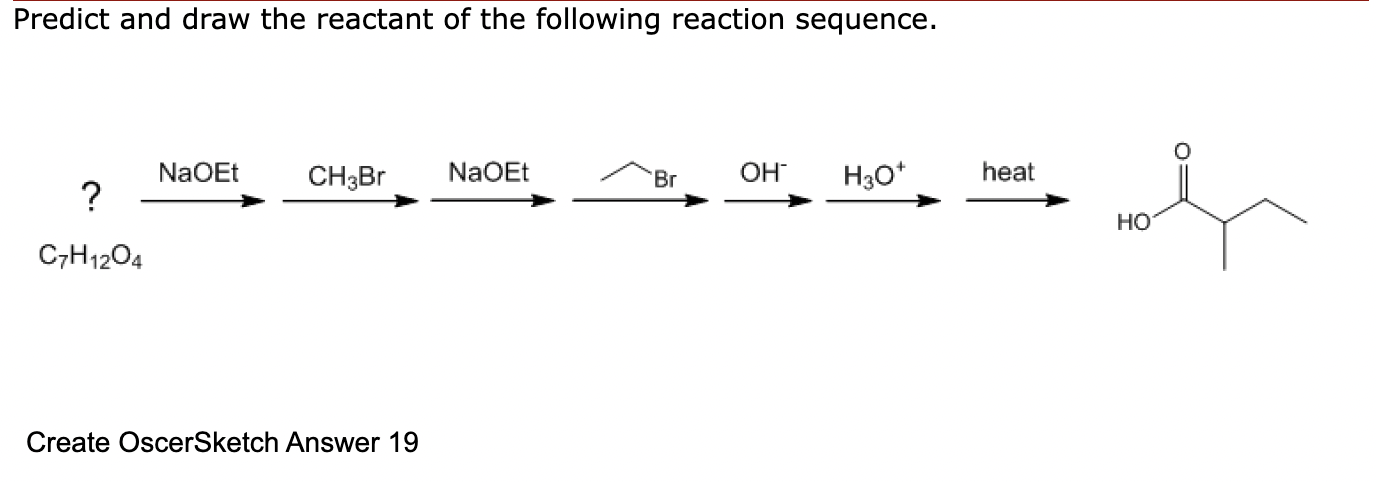 Predict and draw the reactant of the following | Chegg.com