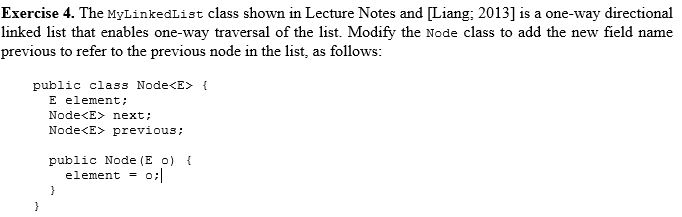 Solved Exercise 4 The Mylinkedlist Class Shown In Lecture 9099