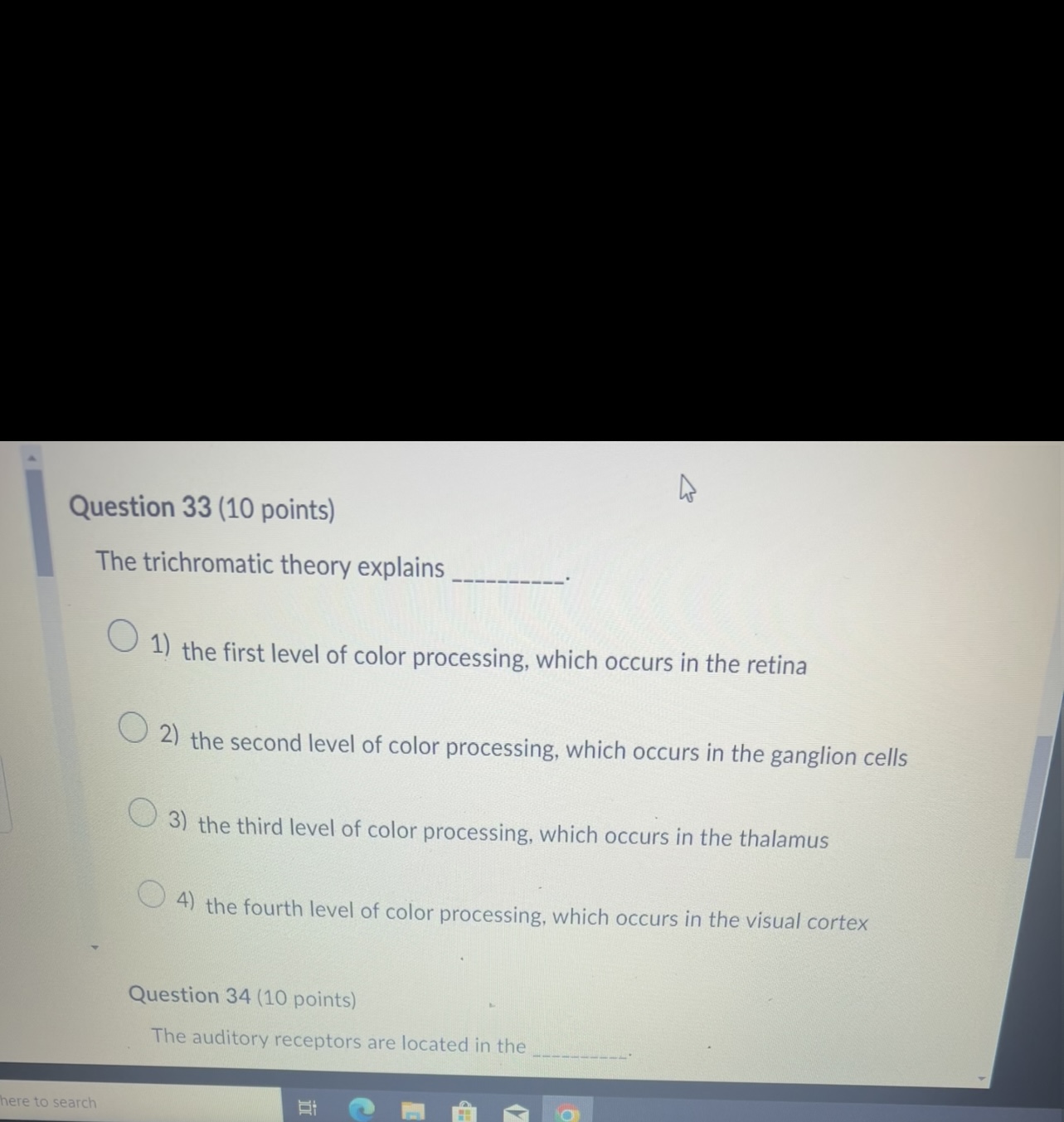 Solved The trichromatic theory explains 1) the first | Chegg.com