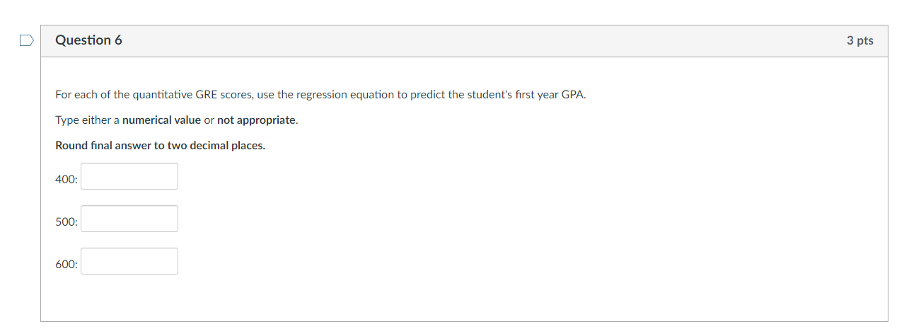 Solved For each of the quantitative GRE scores, use the | Chegg.com