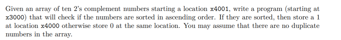 Given an array of ten 2's complement numbers starting | Chegg.com