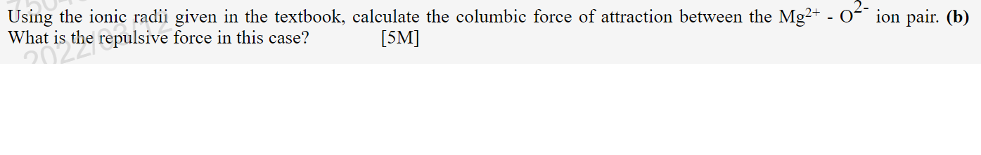Solved Using the ionic radii given in the textbook, | Chegg.com