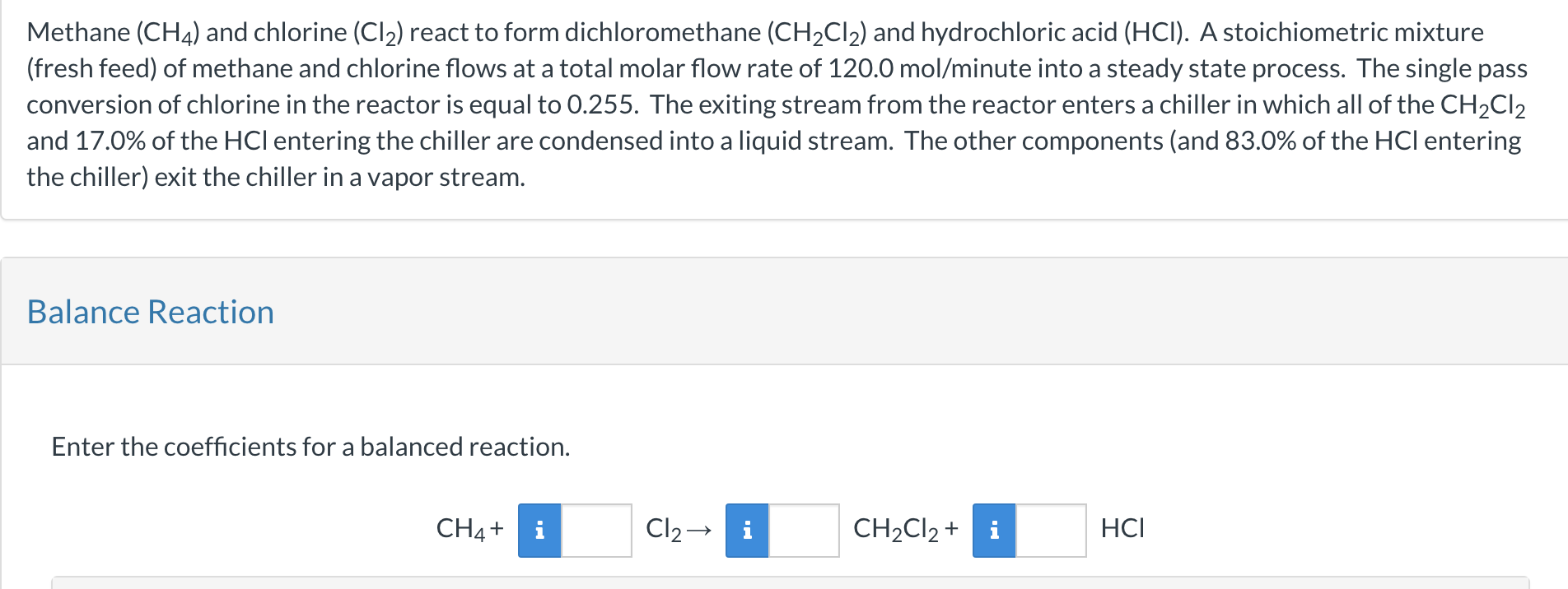 Solved Methane (CH4) and chlorine (Cl2) react to form | Chegg.com