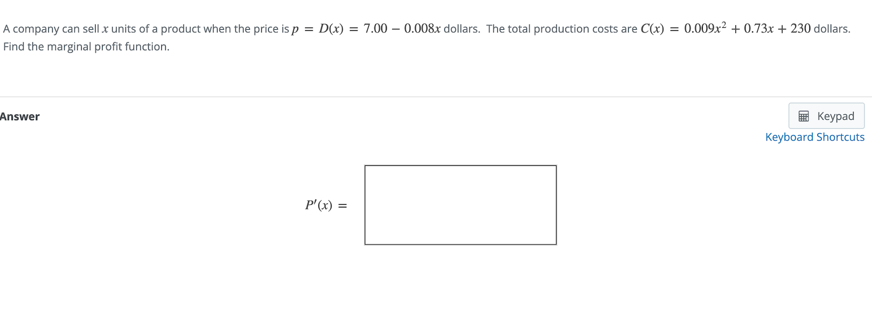 Solved A company can sell x units of a product when the | Chegg.com
