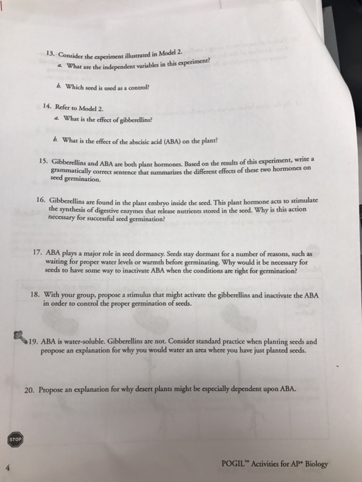 Solved Plant Hormones How do plant hormones plant gowth and | Chegg.com