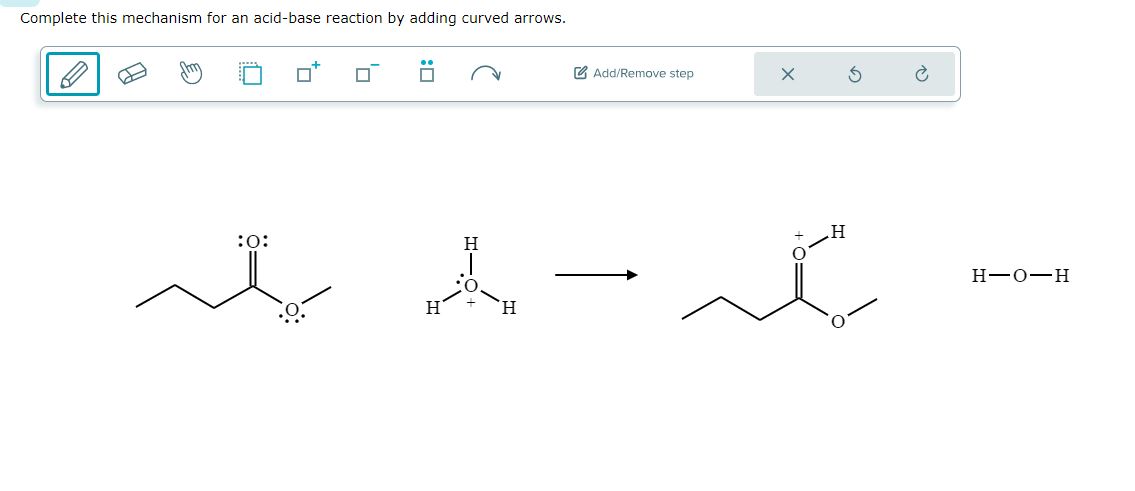 Solved Complete this mechanism for an acid-base reaction by | Chegg.com