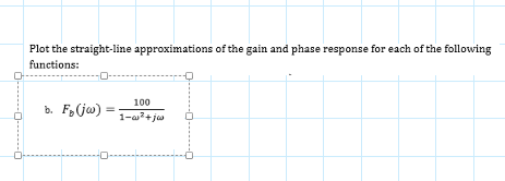 Solved Plot the straight-line approximations of the gain and | Chegg.com